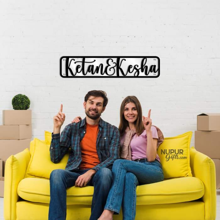 Customized Home Décor Sign | Text Sign for Couple | Name board - Nupur ...
