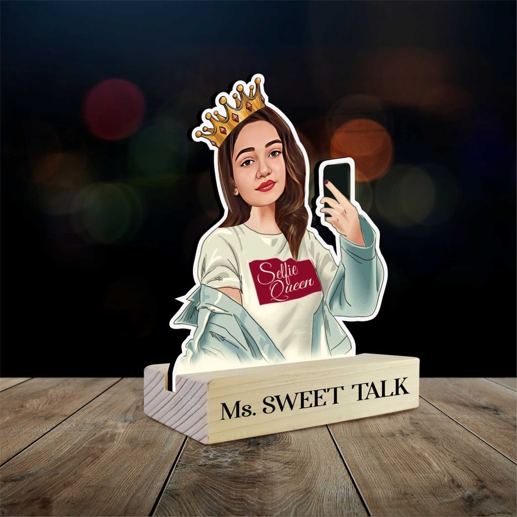 Gorgeous Selfie Girl | Social Media Star Caricature Photo Stand - Nupur ...