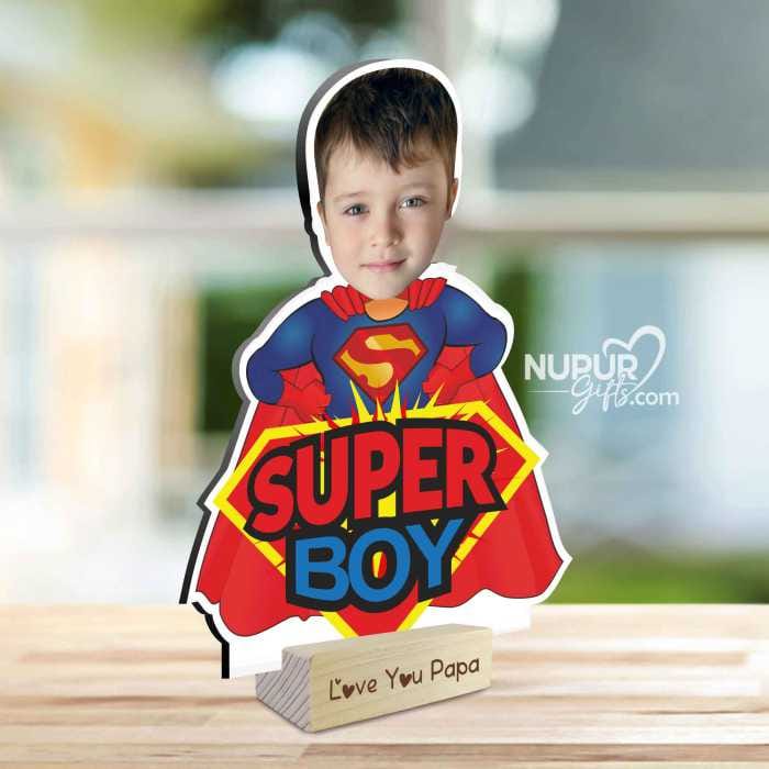 Super Boy Kids Cartoon Photo Stand | Quirky Caricature Standee - Nupur ...