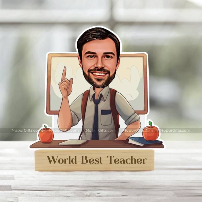 Teacher | Mentor | Man Professor Custom Caricature Photo Stand - Nupur ...