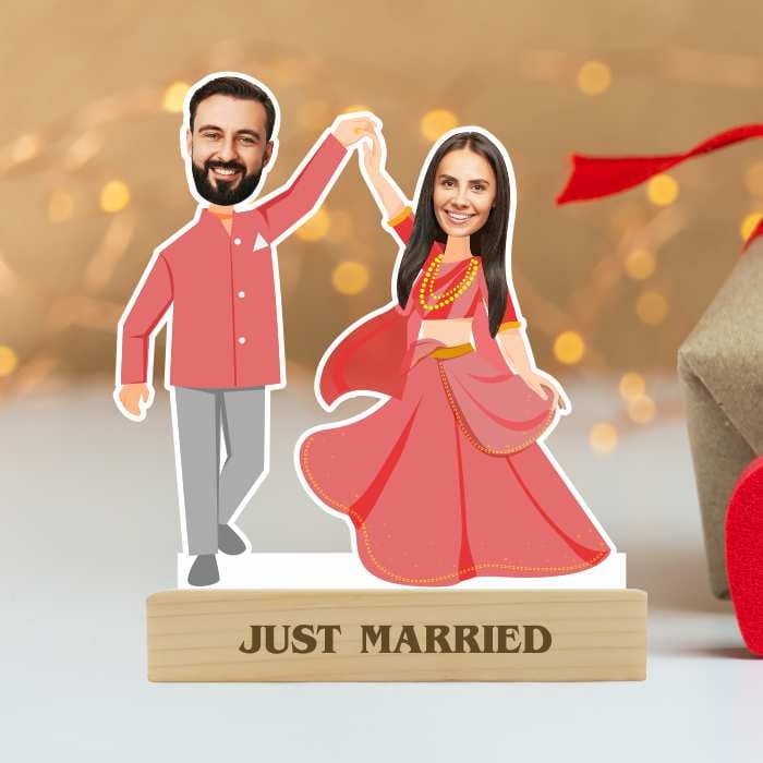 Dancing Couple | Indian Traditional Jodi Caricature Photo Stand - Nupur ...