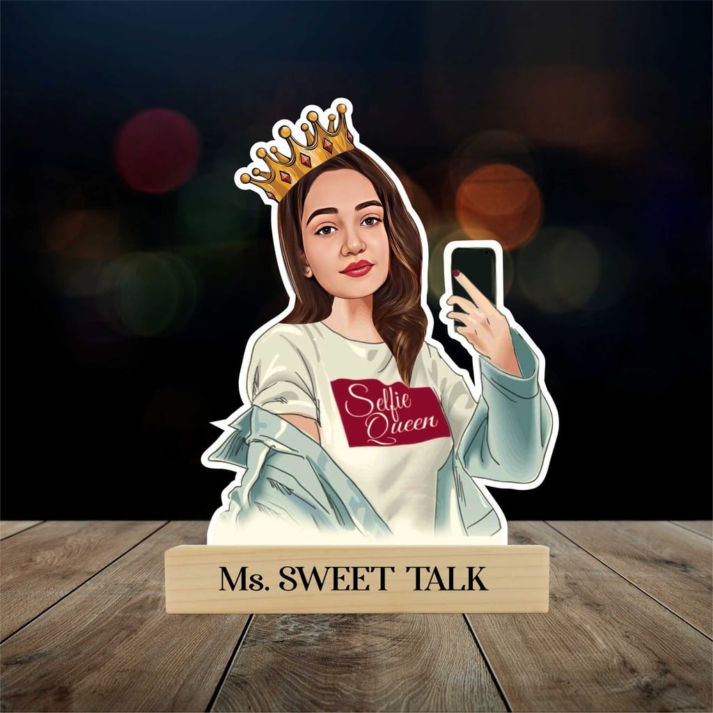 Gorgeous Selfie Girl | Social Media Star Caricature Photo Stand - Nupur ...