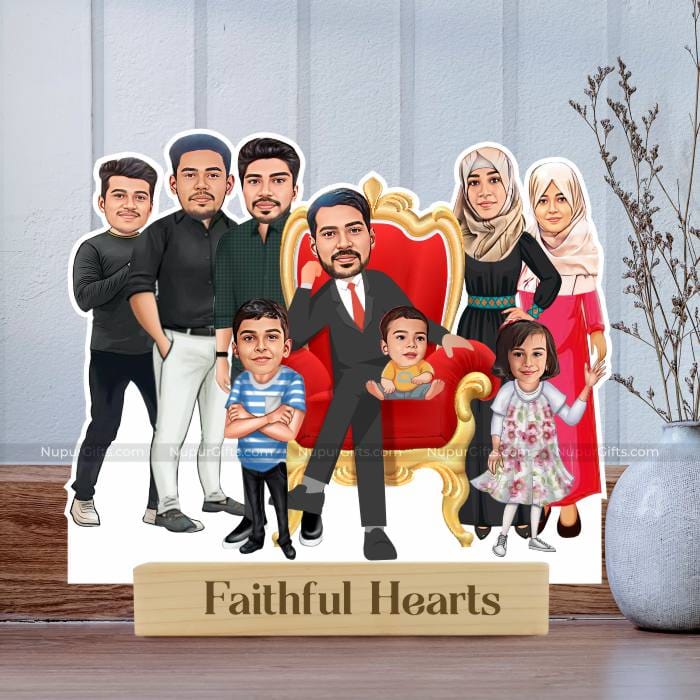 Lovely Family Caricature Photo Standee | Personalized Perfect Gift ...