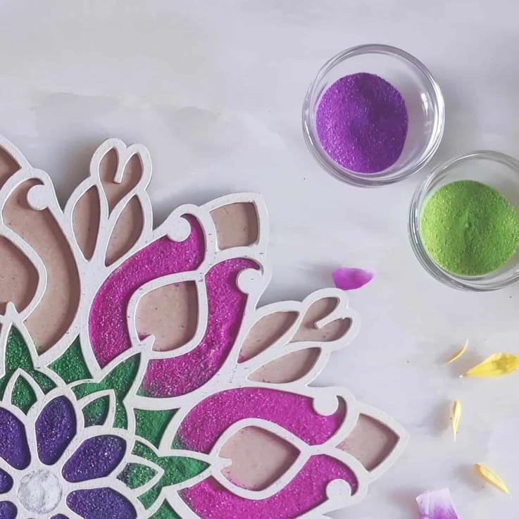 DIY Rangoli Mat | Reusable Patterns For Festive Home Décor - Nupur Gifts